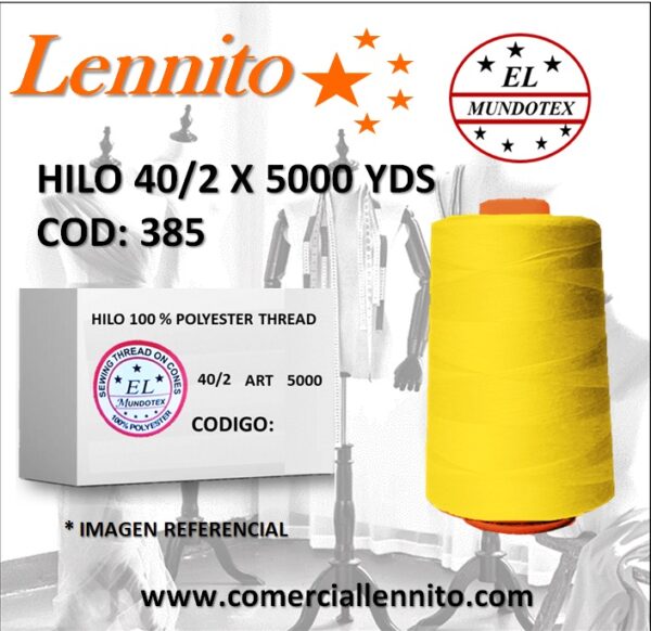 Caja de 12 unidades de hilo poliéster costura 40/2 x 5000 yds color ...