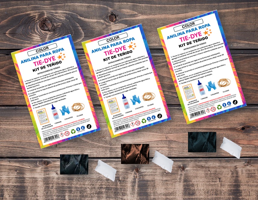 Tie-dye Anilina para Ropa azulino – Comercial Lennito