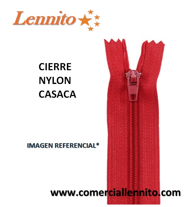 cierre de nylon rojo para casaca – Comercial Lennito