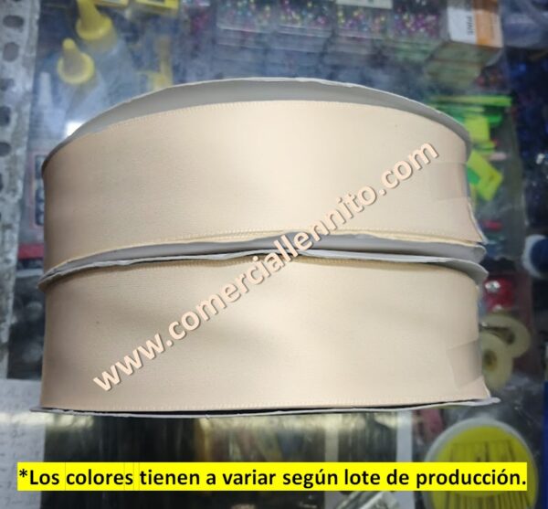 CINTA SATINADA X ROLLO DE 100 MTS COLOR PERLA – Comercial Lennito